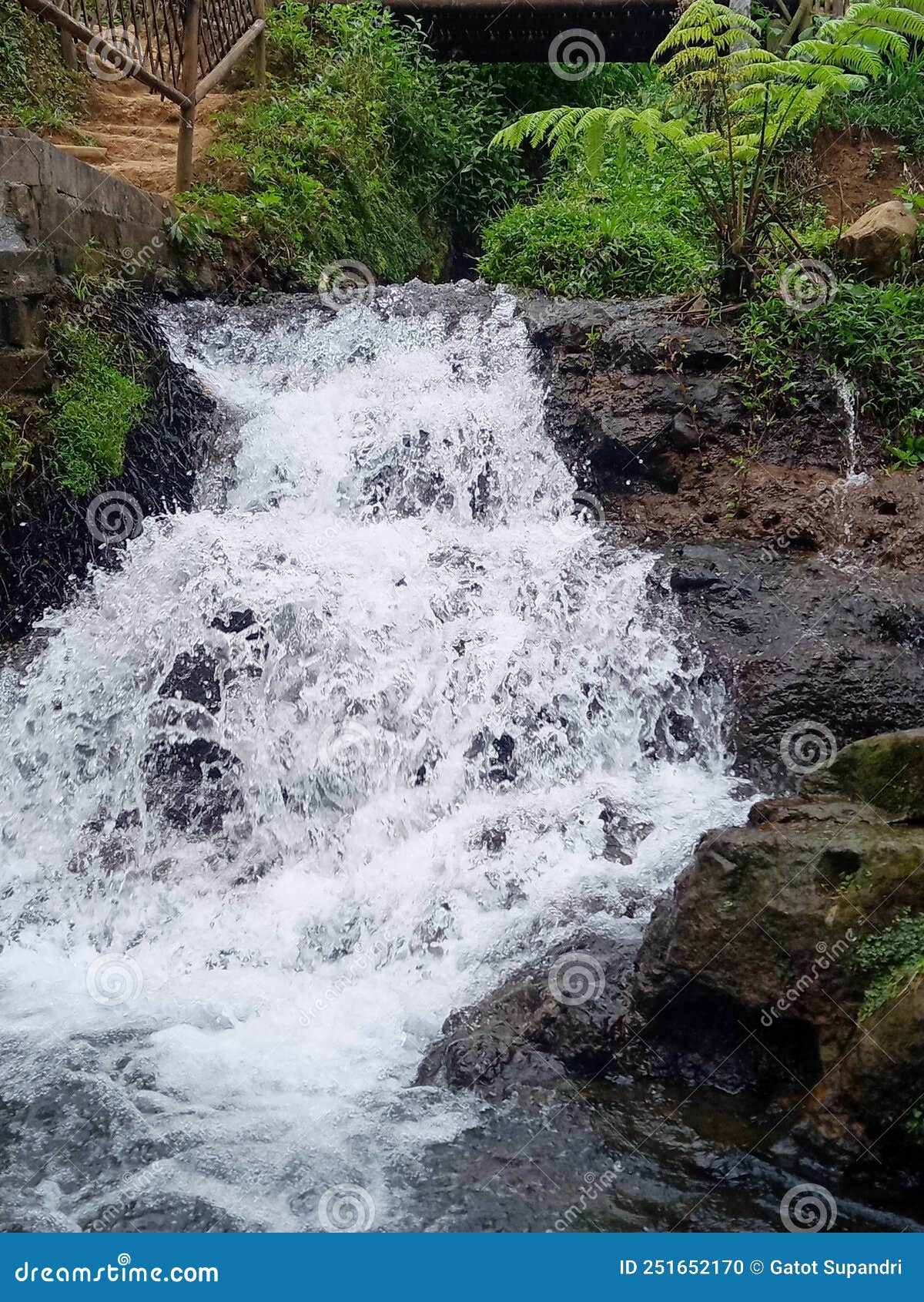Foaming River Water Flow Down Splash Drop of Water Stock Photo - Image ...