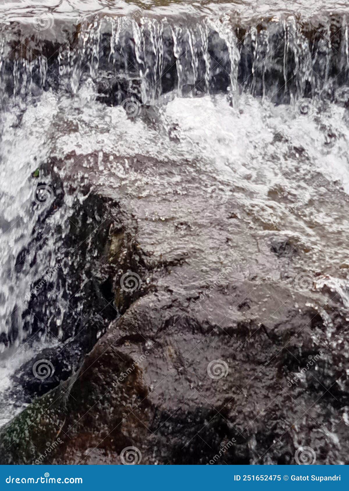 Foaming River Water Flow Down Splash Drop Of Water Royalty-Free Stock ...