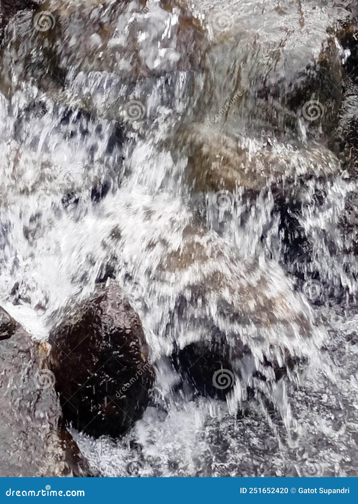 Foaming River Water Flow Down Splash Drop Of Water Stock Photo ...