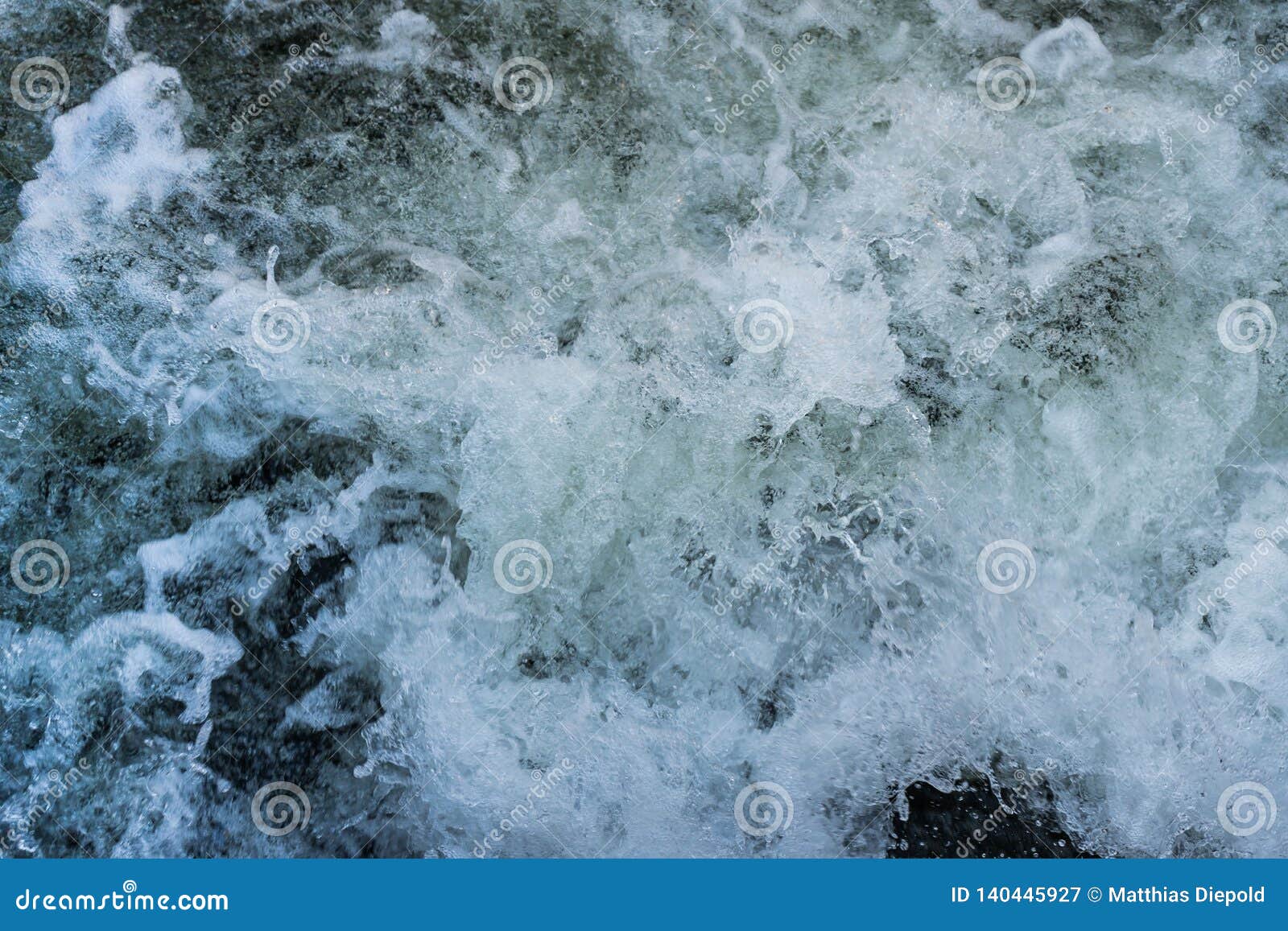 Foaming Water in a Rushing River Stock Image - Image of water, rushing ...