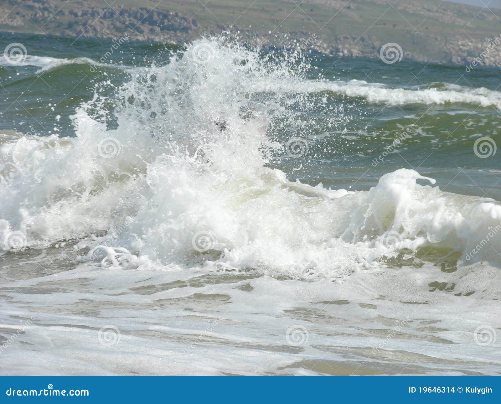 Foaming wave stock photo. Image of summer, ocean, vacation - 19646314