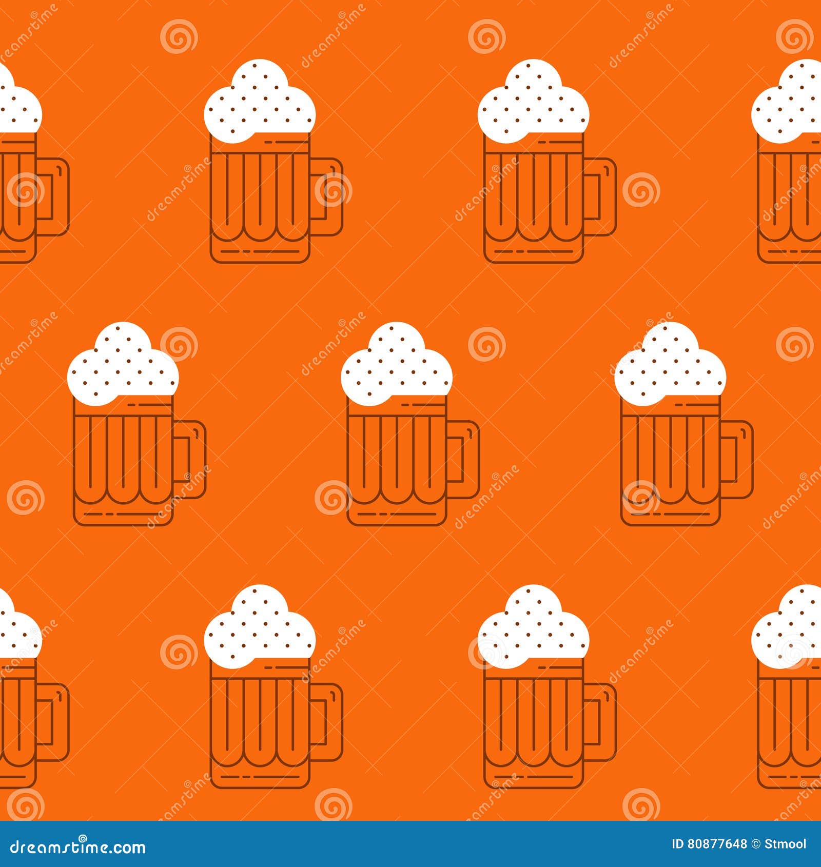 Foamy Beer Mug Linear Pattern Stock Vector - Illustration of couple ...