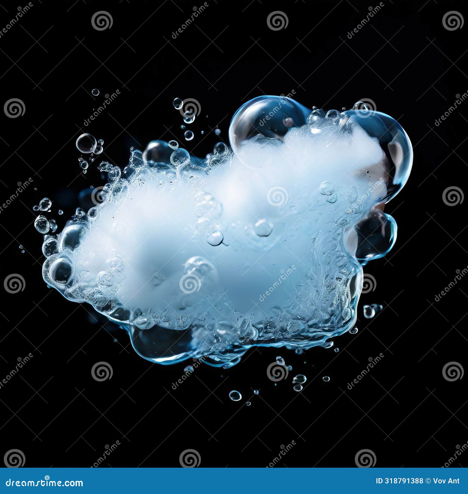 Foamy Bubbles Bubbles of Air Trapped within Water that Create Stock ...