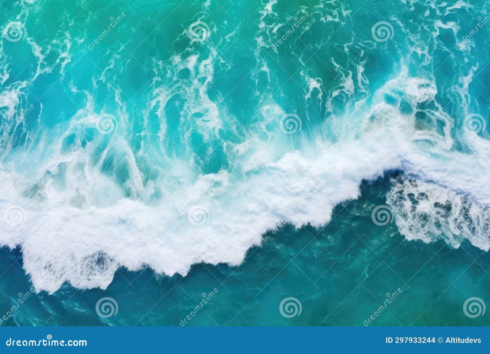 Foamy Surface of the Ocean after a Wave Breaks Stock Photo - Image of ...
