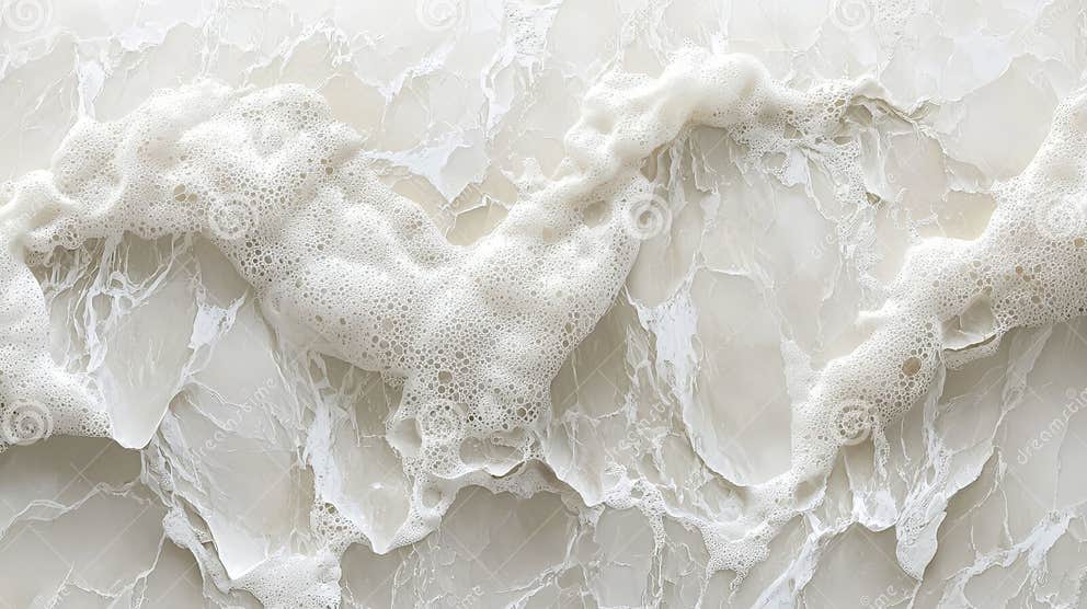 Foamy Texture on Marble with Natural Flow Pattern Stock Image - Image ...