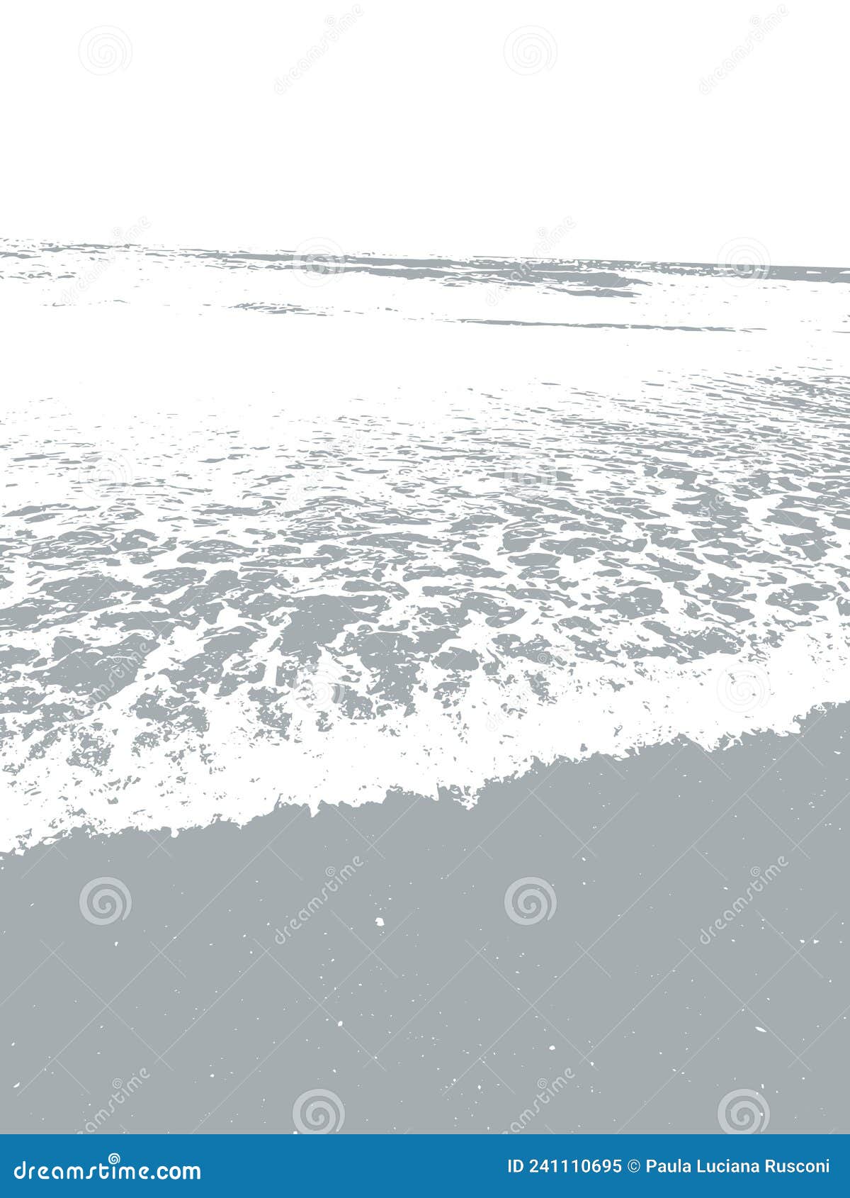 Foamy Waves On The Coast Vector Overlay Texture Royalty-Free Stock ...