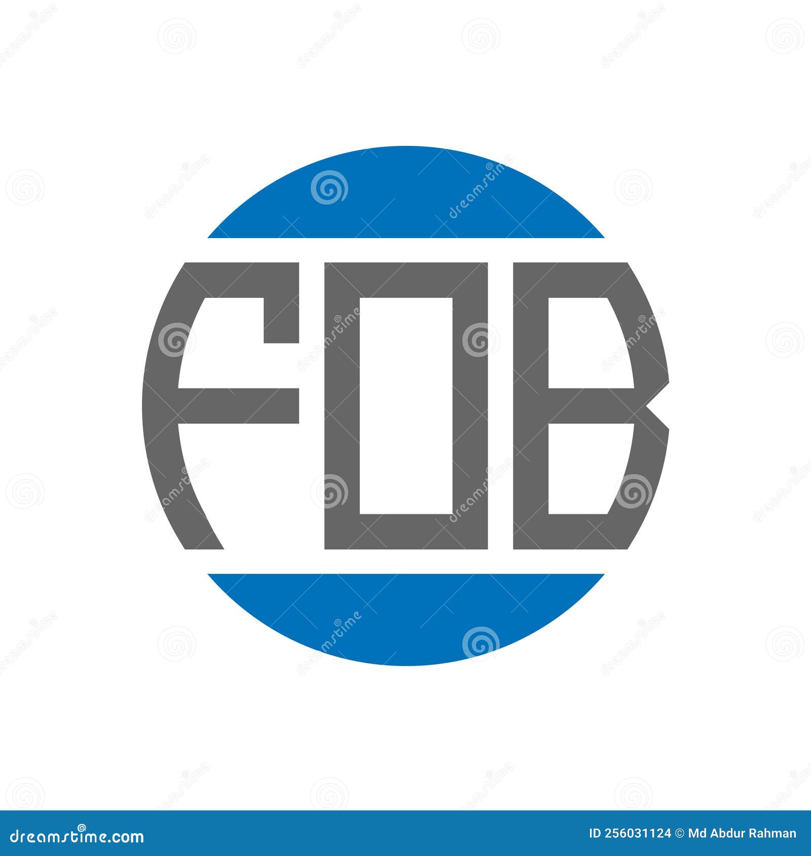 FOB Letter Logo Design on White Background. FOB Creative Initials ...