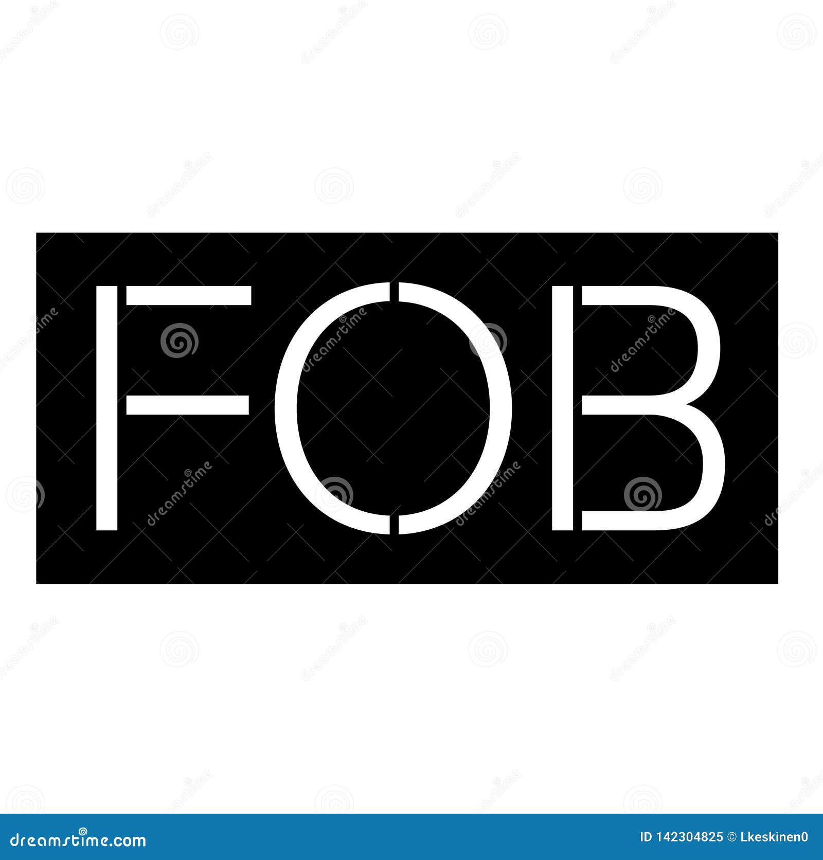 FOB stamp on white stock vector. Illustration of involved - 142304825