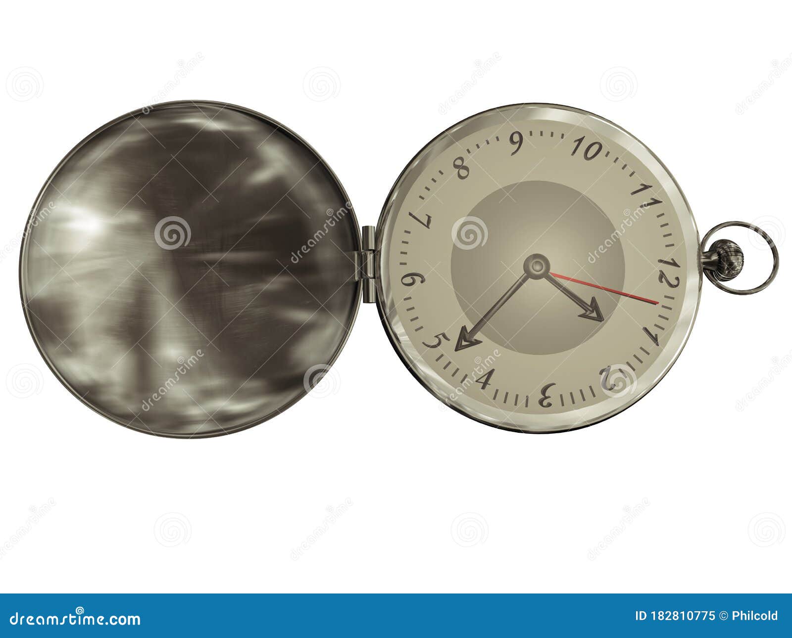 Fob watch isolated stock illustration. Illustration of hands - 182810775
