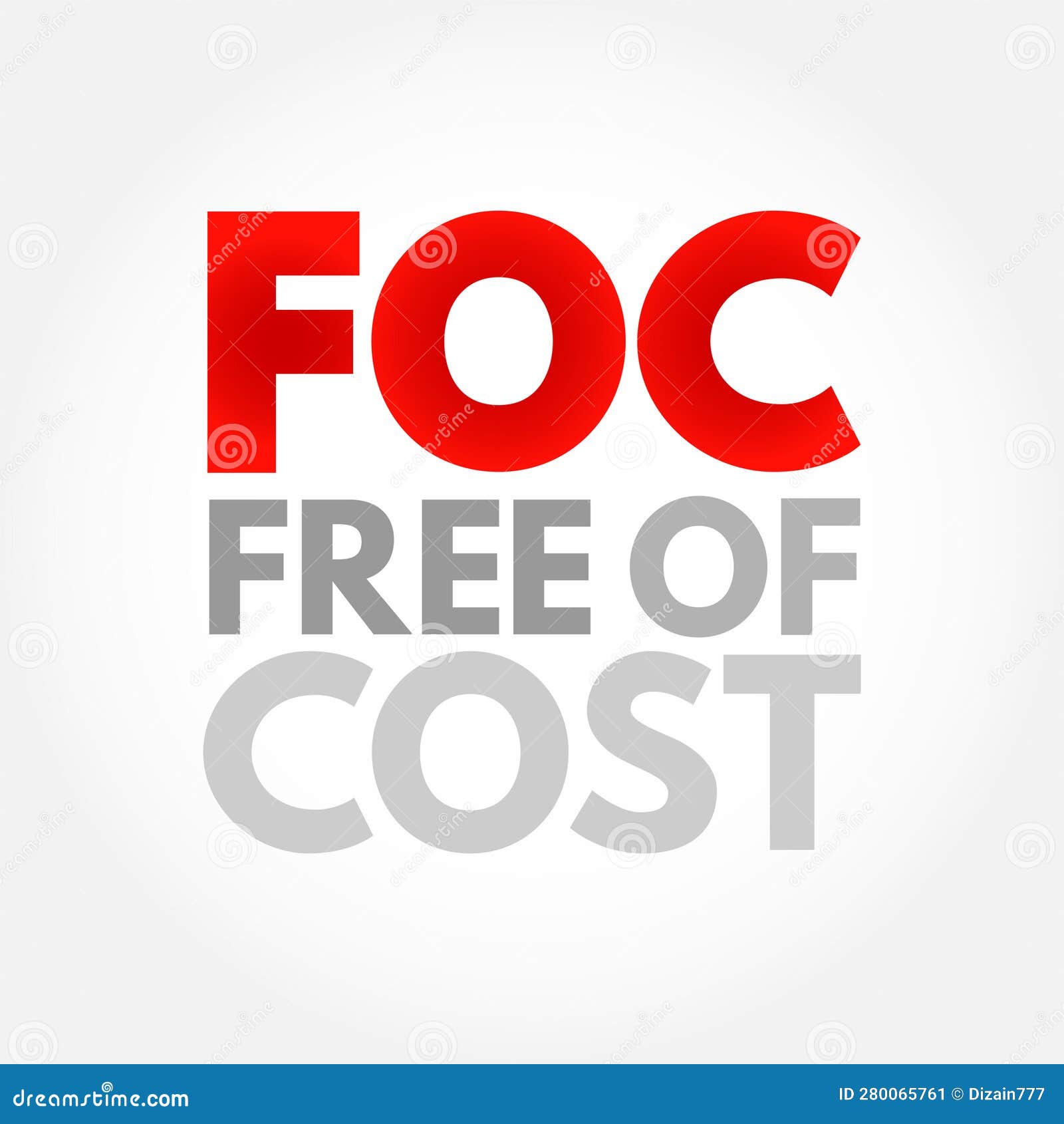 FOC - Free of Cost Acronym, Business Concept Background Stock ...