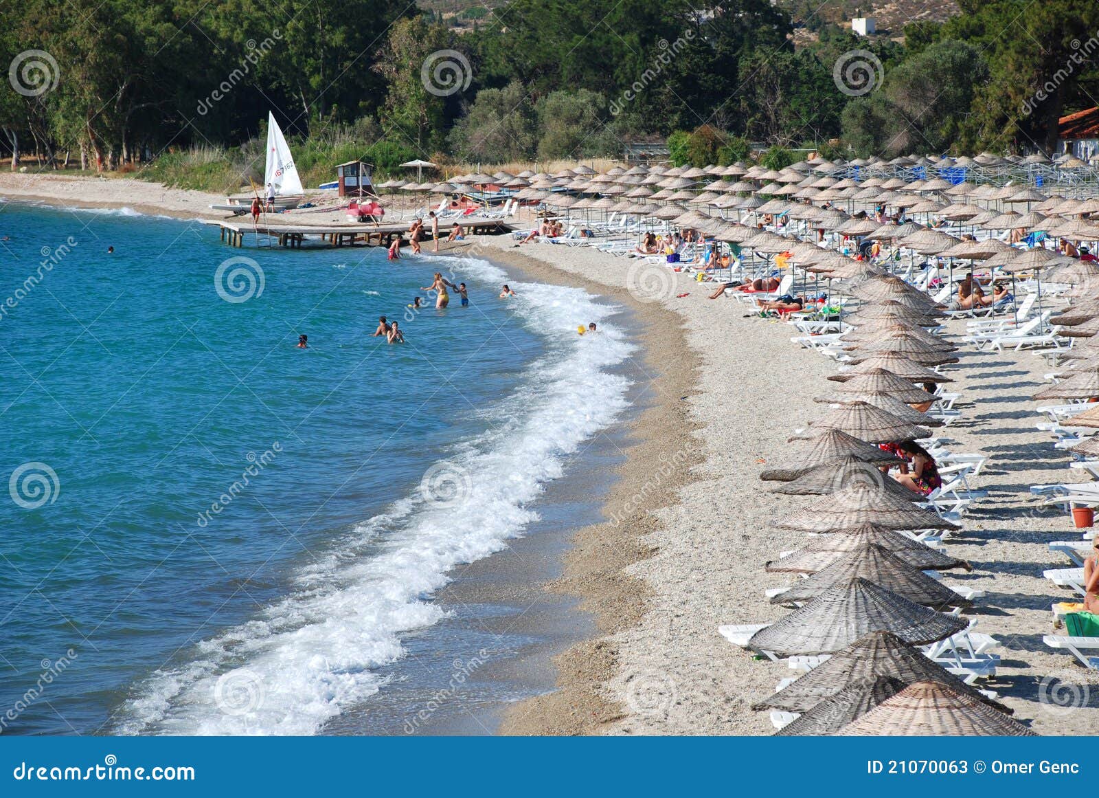 Foca Hanedan beach stock image. Image of landscape, swimming - 21070063