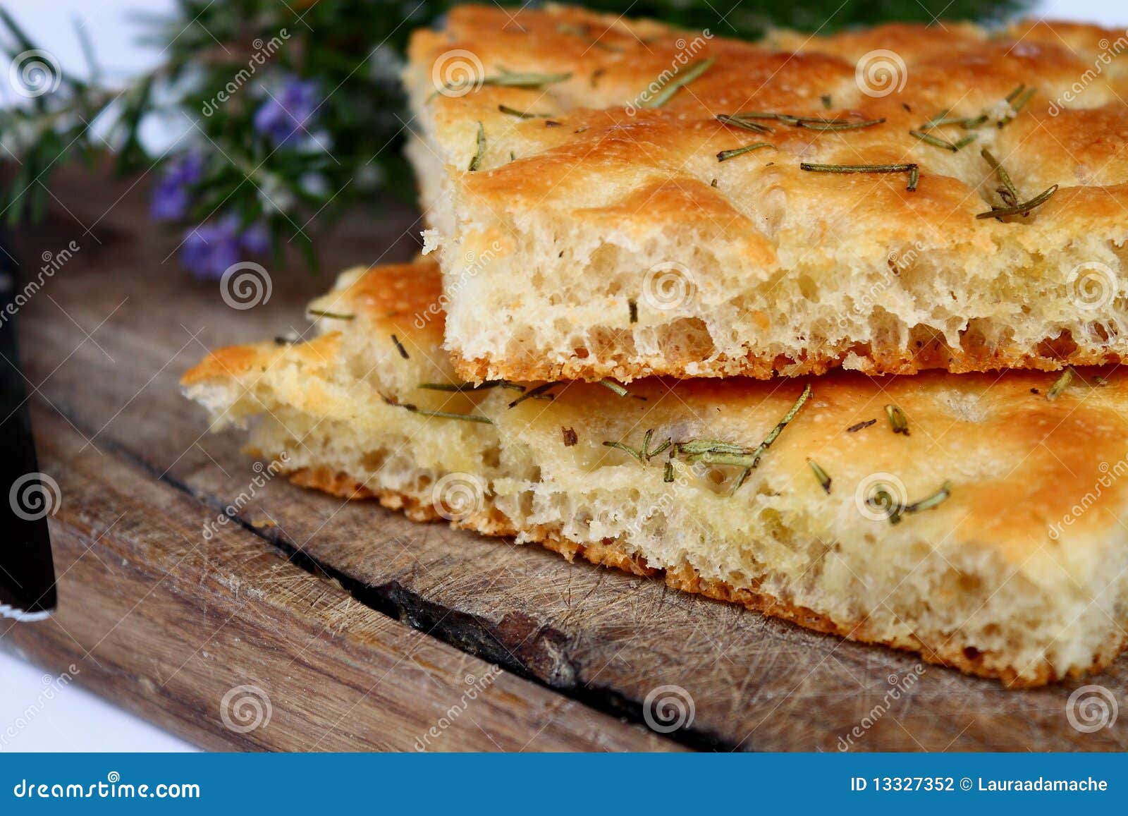 Focaccia bread stock photo. Image of focaccia, delicious - 13327352