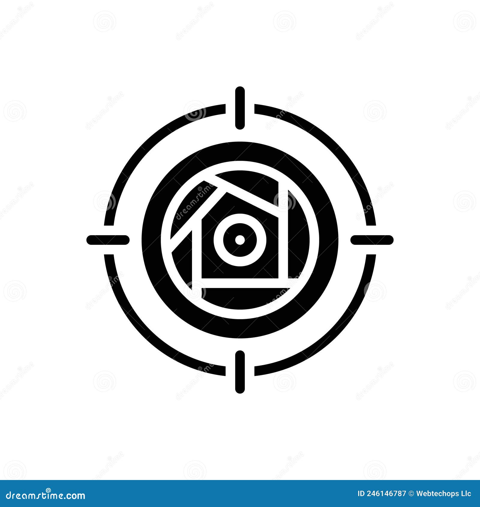 Black Solid Icon for Focal, Central and Pivotal Stock Vector ...