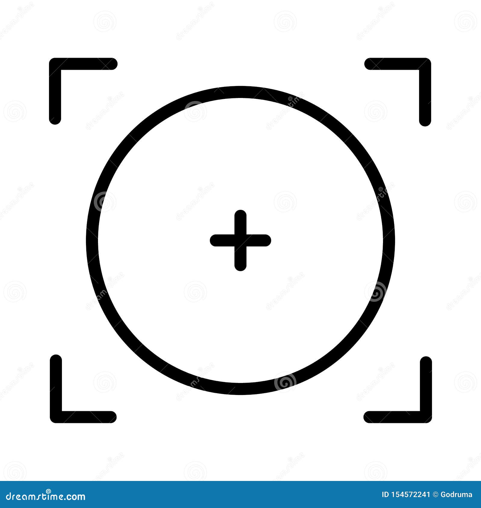 Focal Point or Focus Icon Design. Vector Stock Vector - Illustration of ...