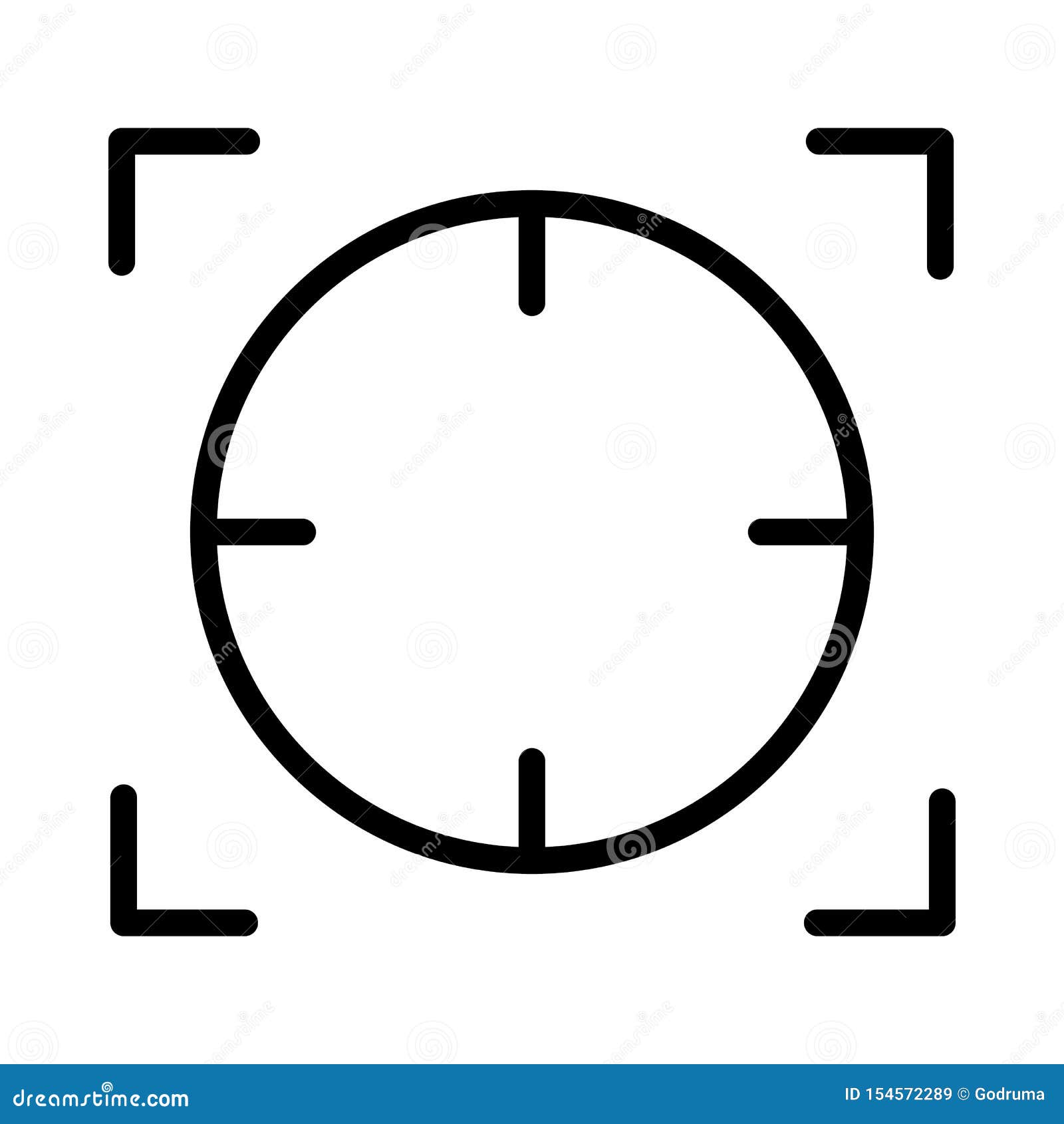 Focal Point or Focus Icon Design. Vector Stock Vector - Illustration of ...