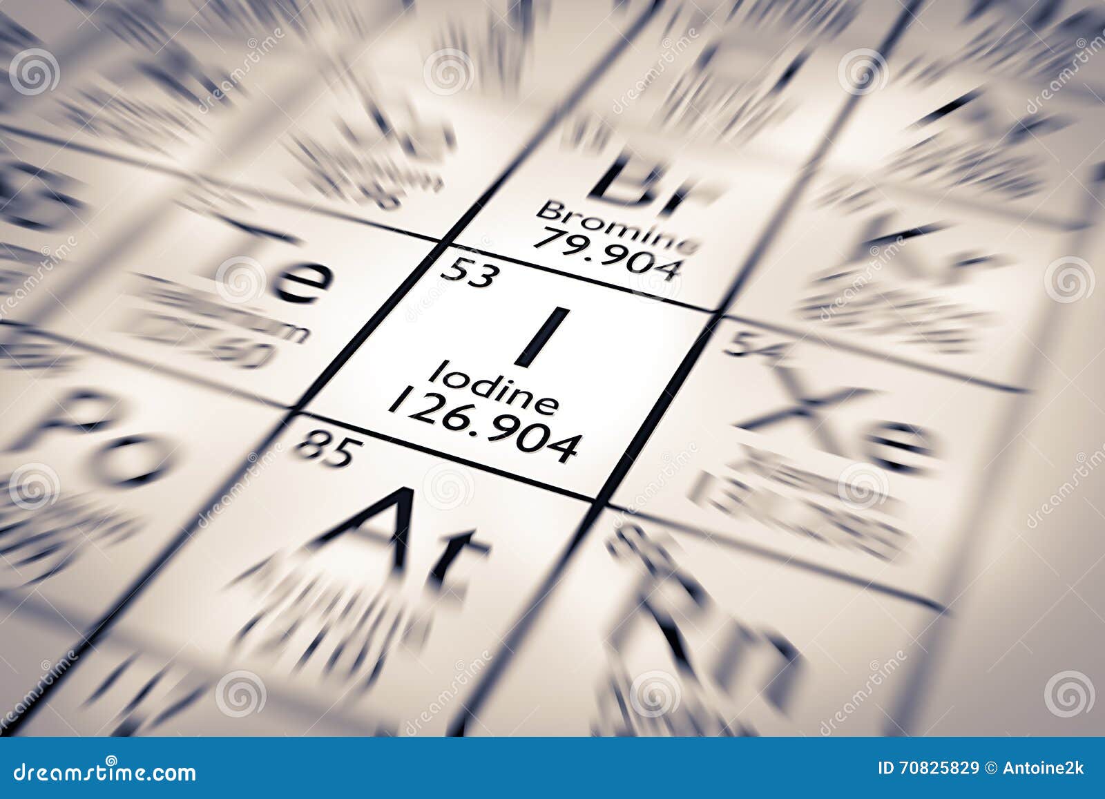 Foco No Elemento Químico Do Iodo Imagem de Stock - Imagem de atômico ...