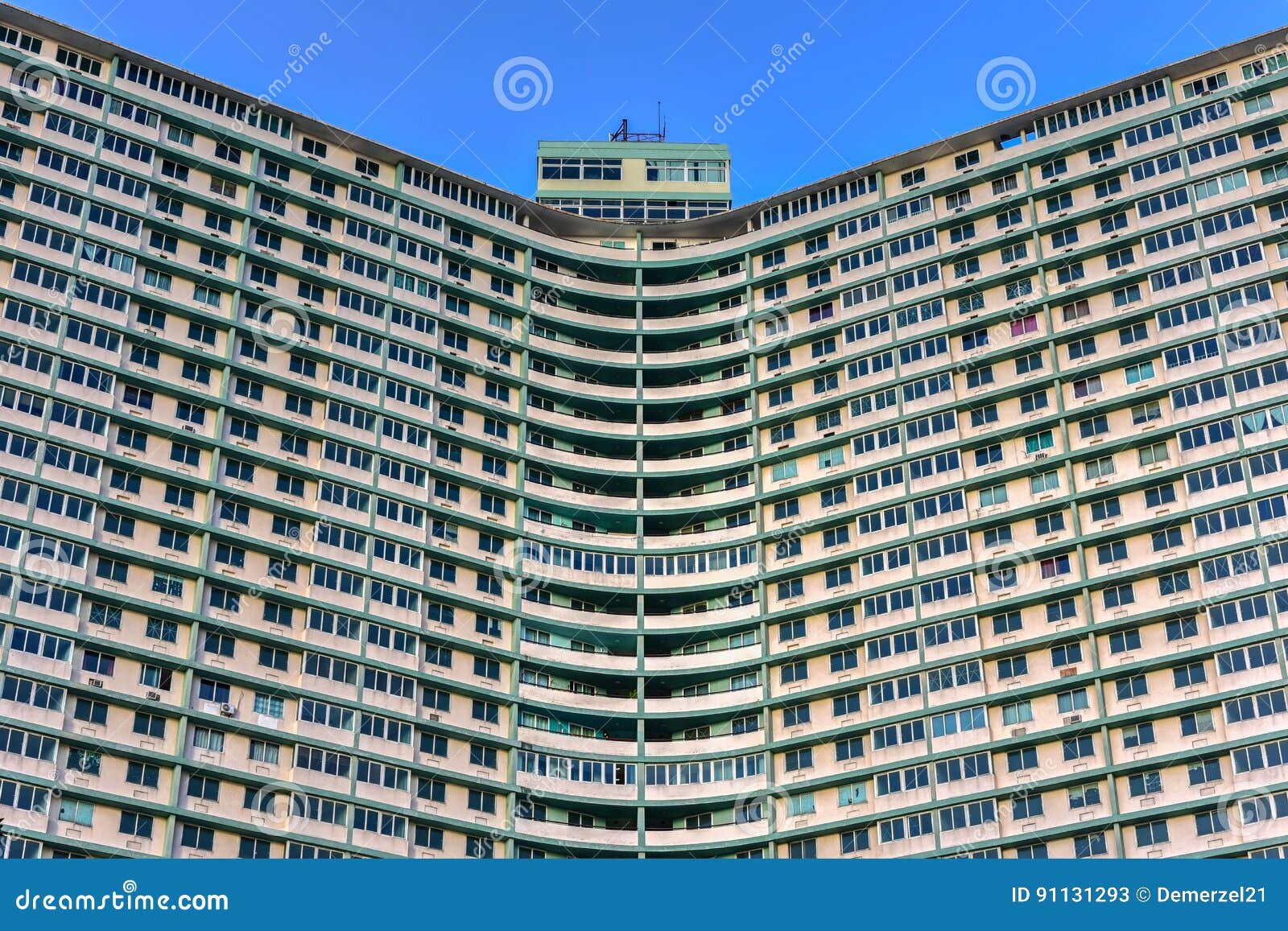FOCSA Building - Havana, Cuba Stock Image - Image of latin, habana ...