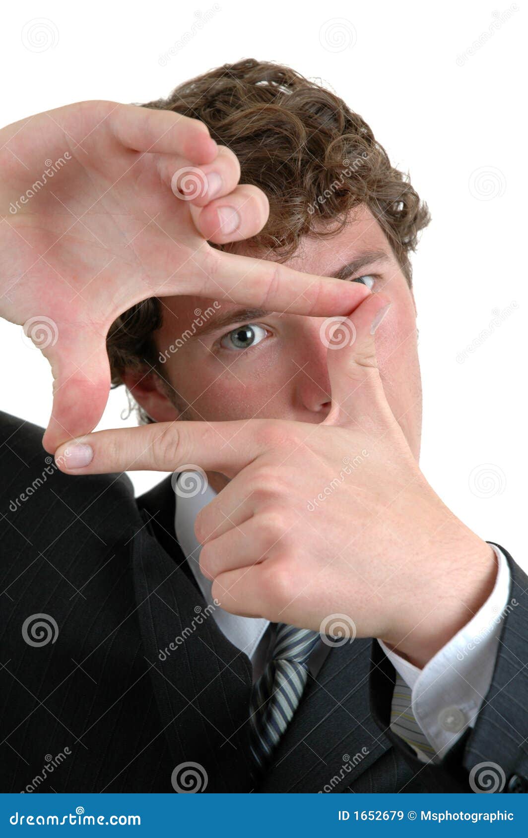 Focus stock image. Image of eyes, fingers, hand, cropped - 1652679
