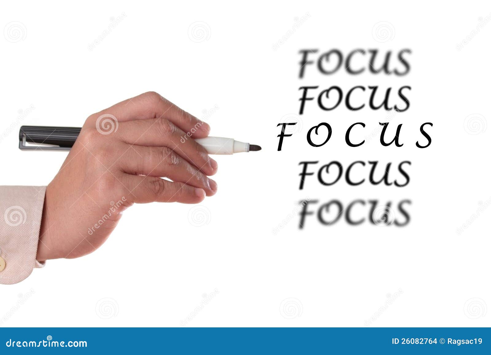 Focus stock photo. Image of handwriting, graphic, business - 26082764