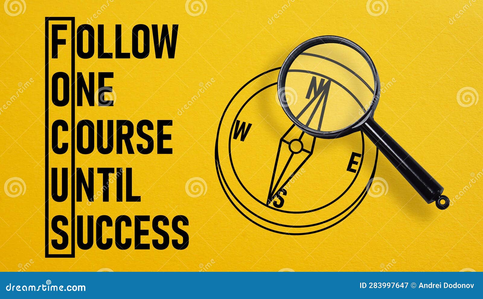 Focus Acronym Follow One Course until Success Stock Image - Image of ...