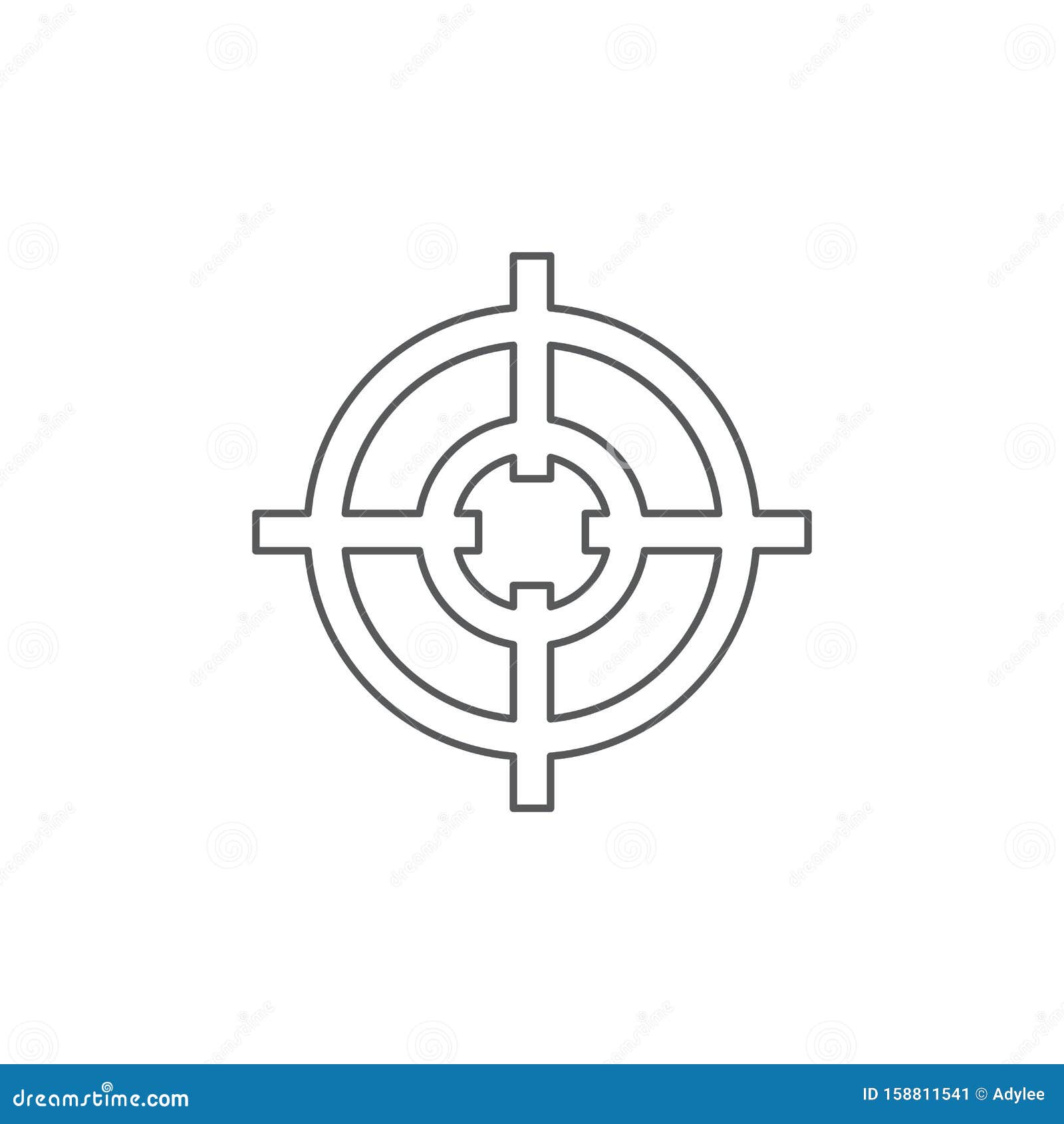 Focus Aim Vector Icon Symbol Isolated on White Background Stock Vector ...