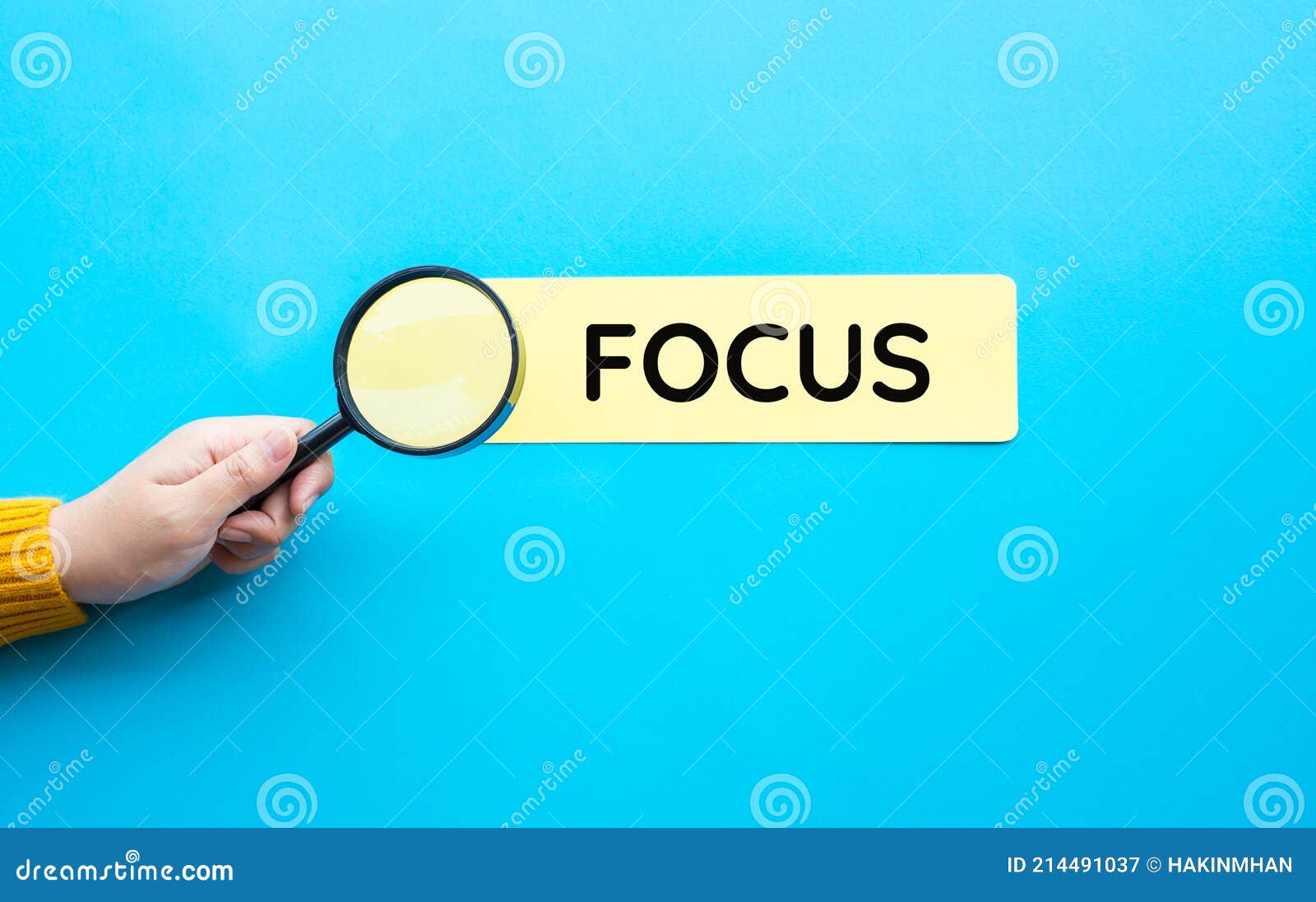 Focus and Analysis Concepts with Person Hand and Magnifying Stock Image ...