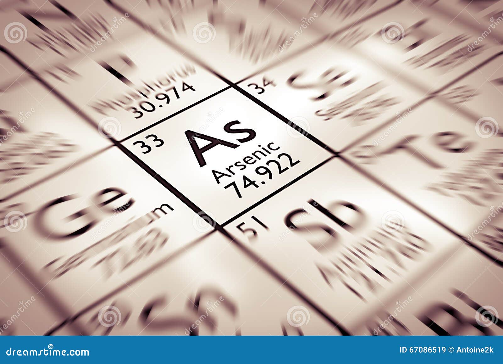 Focus on Arsenic Chemical Element Stock Image - Image of chemical ...