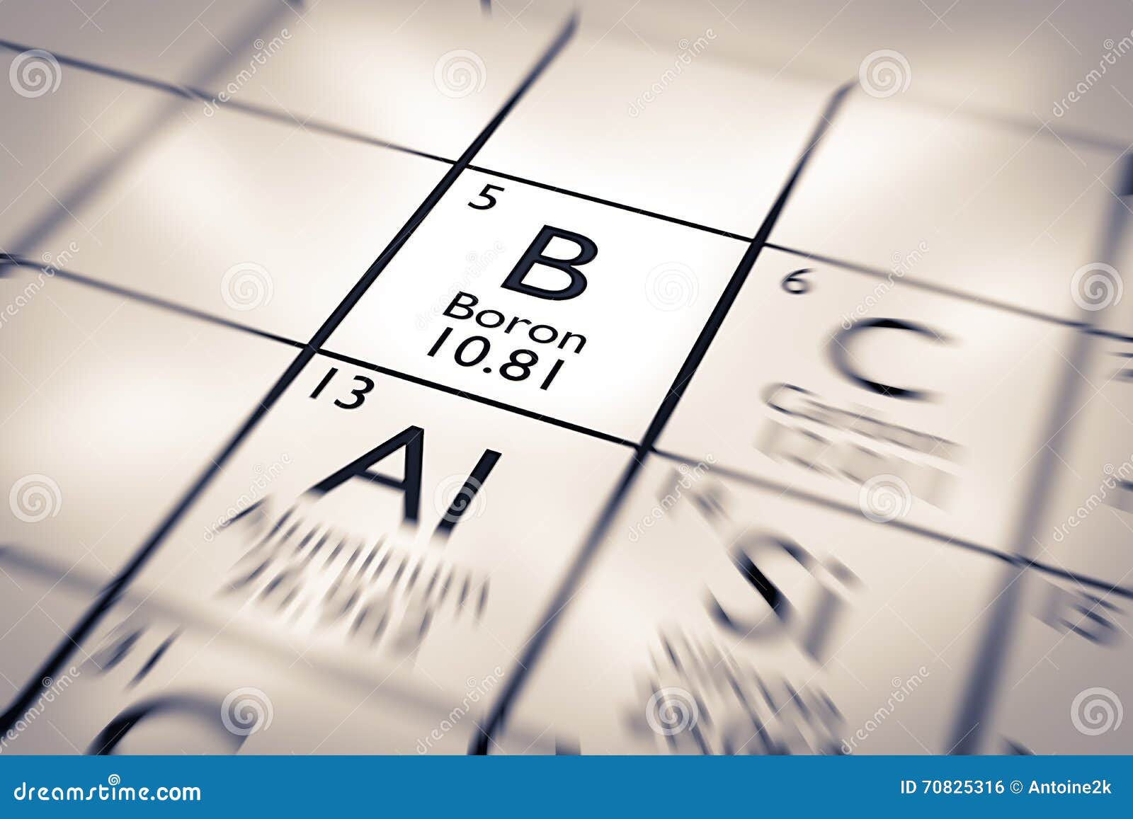 Focus on Boron Chemical Element Stock Photo - Image of mendeleev ...