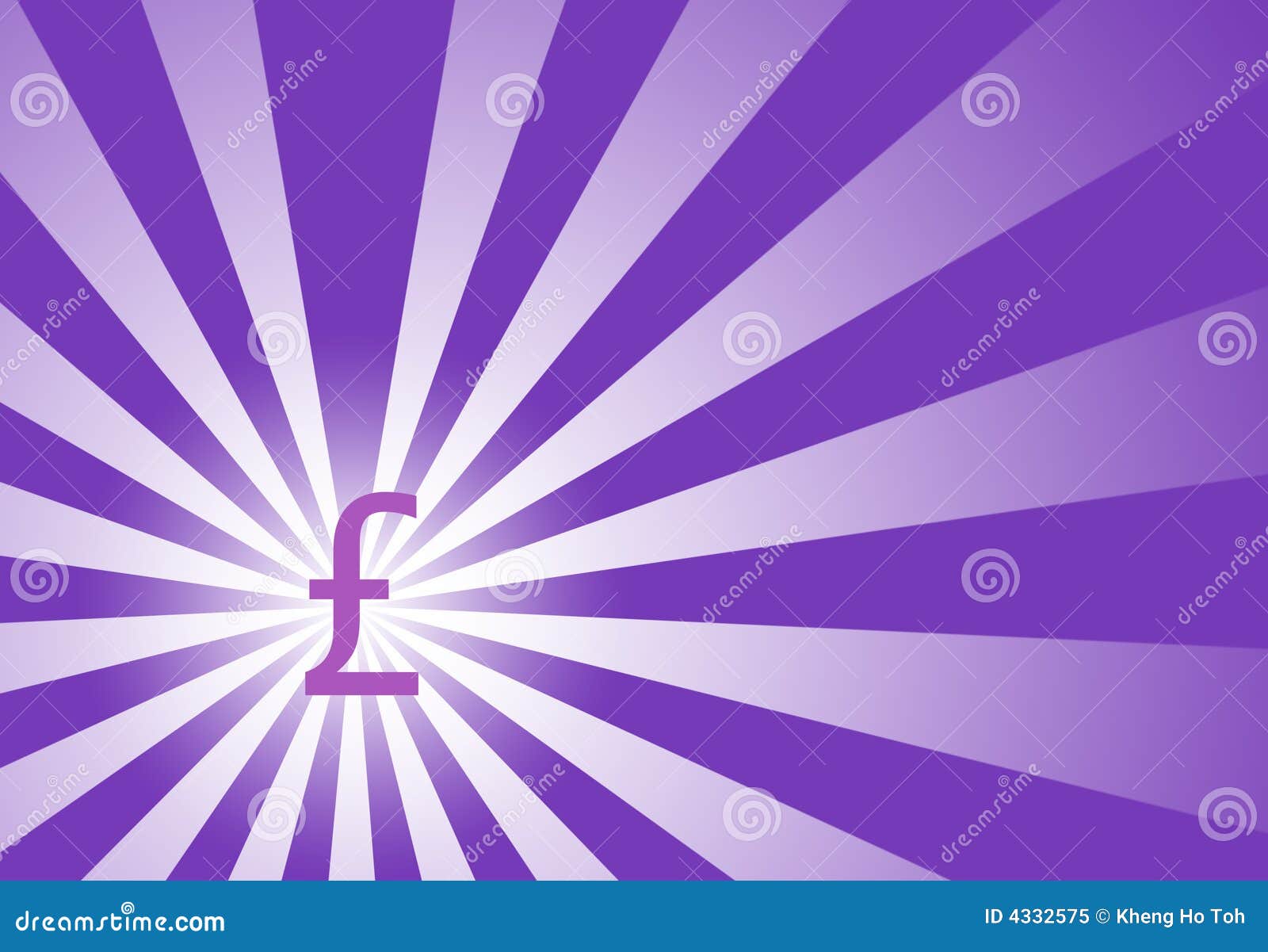 Focus on British Pound with Sunwave Background Stock Illustration ...