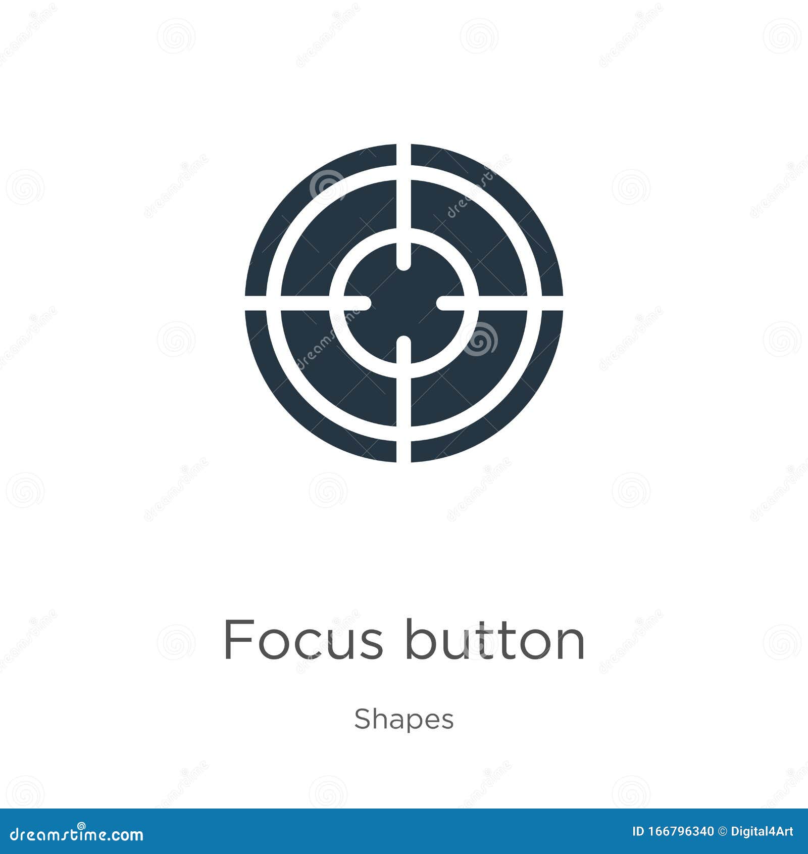 Focus Button Icon Vector. Trendy Flat Focus Button Icon from Shapes ...