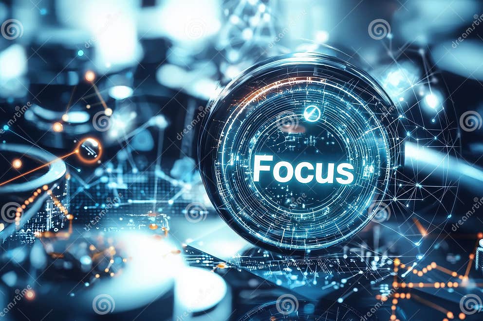 Innovative Technology Design Featuring a Focus Button Surrounded by ...