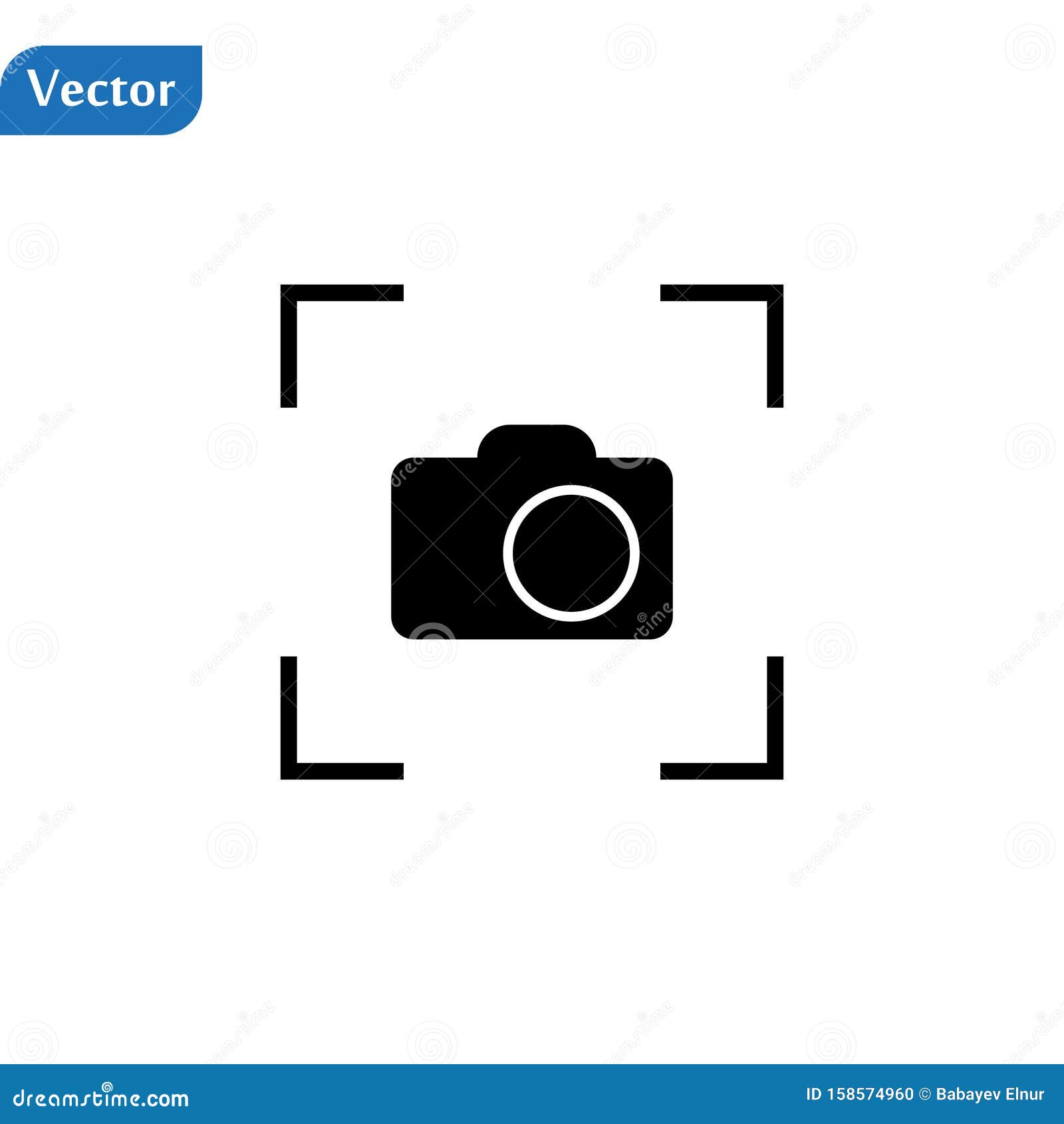 Focus Camera Icon on White Background. Vector Eps 10 Stock Vector ...