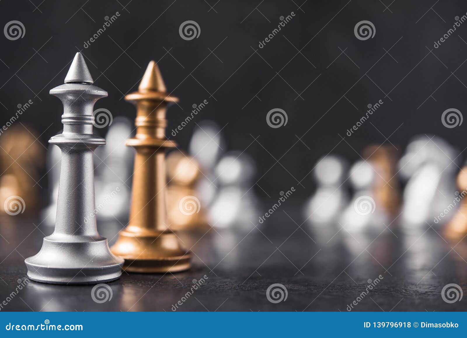 Focus on the chess king stock photo. Image of play, strategic - 139796918