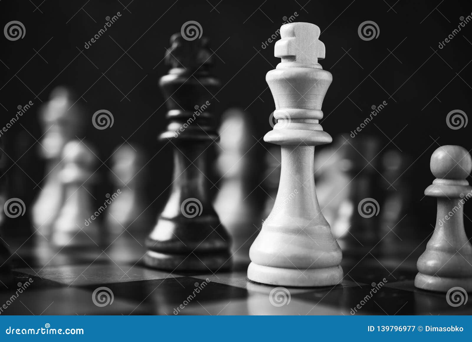 Focus on the chess king stock image. Image of success - 139796977