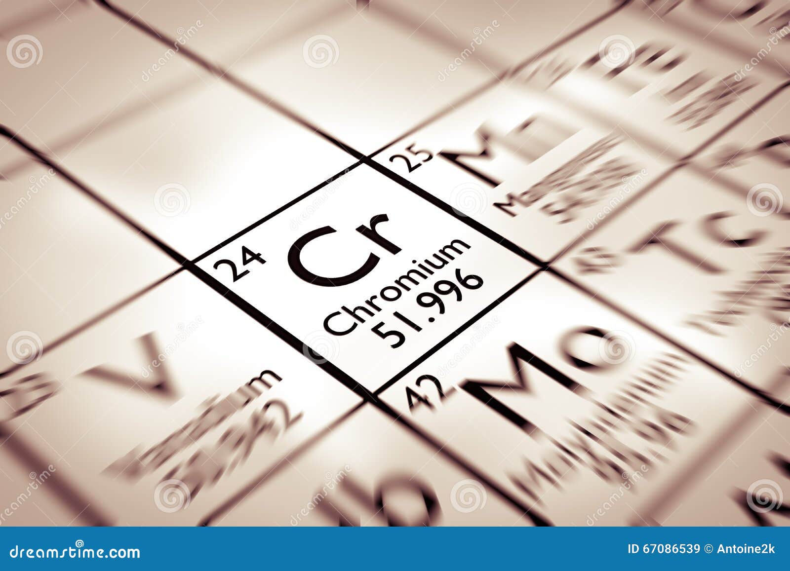 Focus on Chromium Chemical Element Stock Image - Image of electron ...