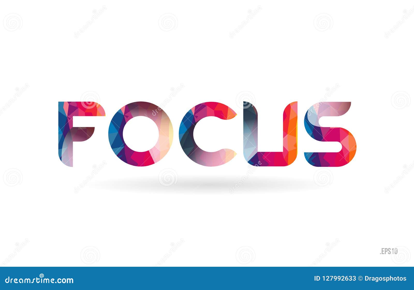 Focus Colored Rainbow Word Text Suitable for Logo Design Stock Vector ...