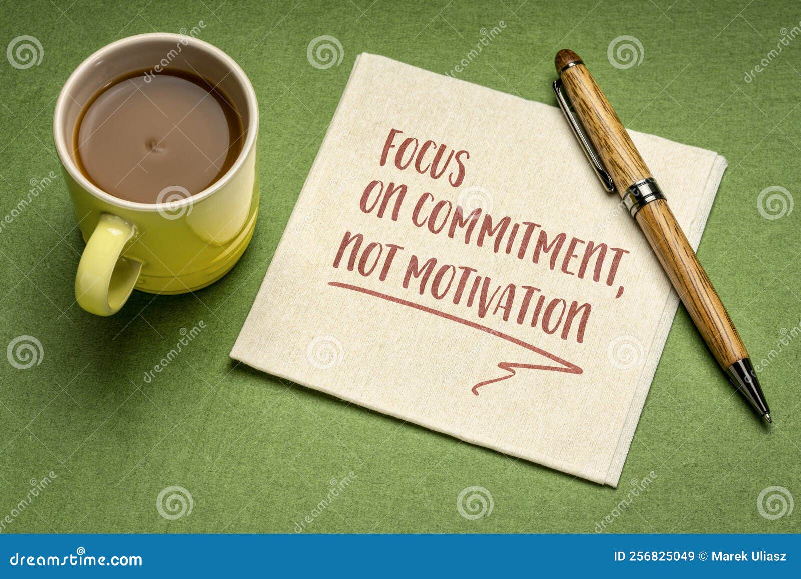 Focus on Commitment, Not Motivation Stock Image - Image of flat ...