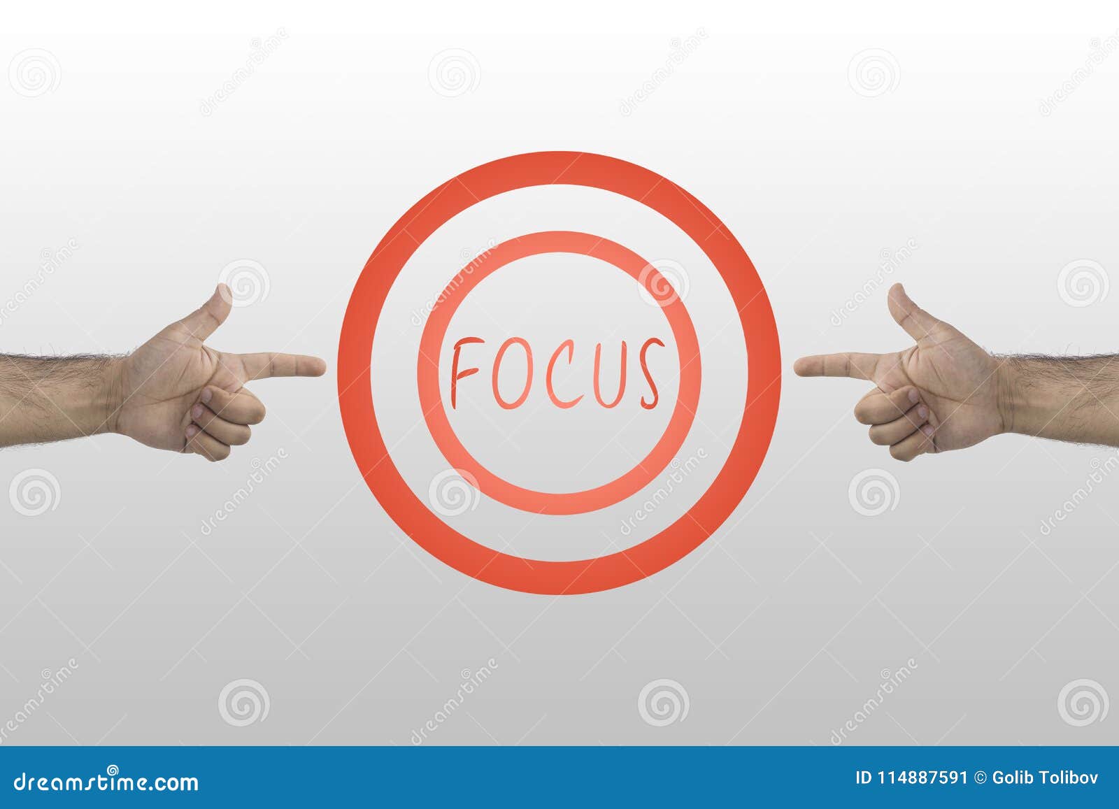 Focus Concept. Business Concept Stock Image - Image of accurate, mark ...