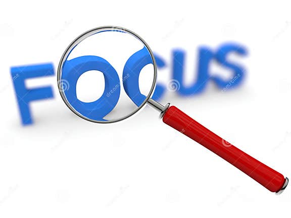 Focus Concept with Magnifier Stock Illustration - Illustration of ...