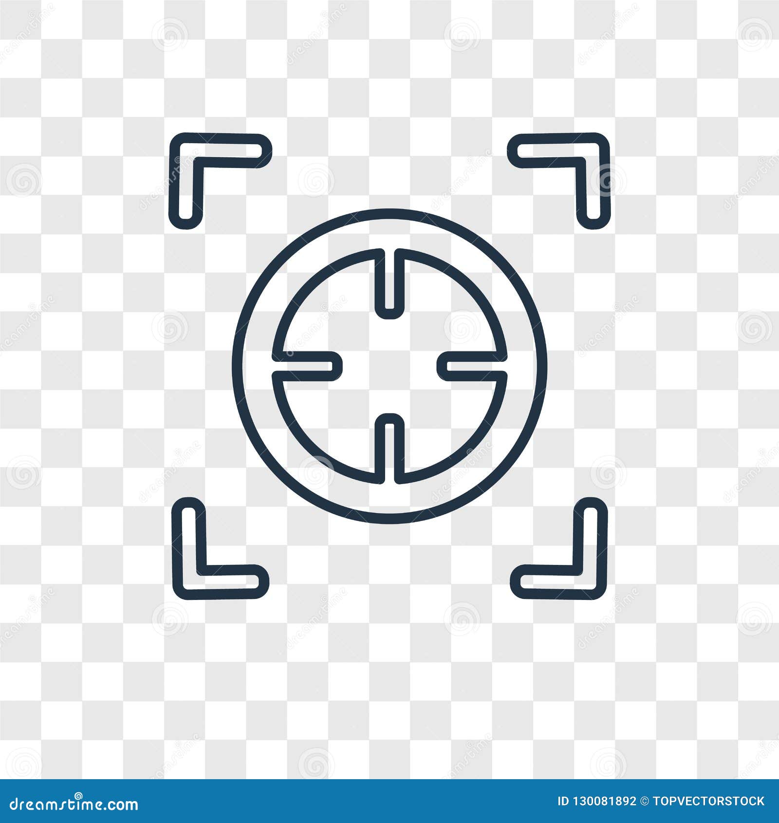 Focus Concept Vector Linear Icon Isolated on Transparent Background ...