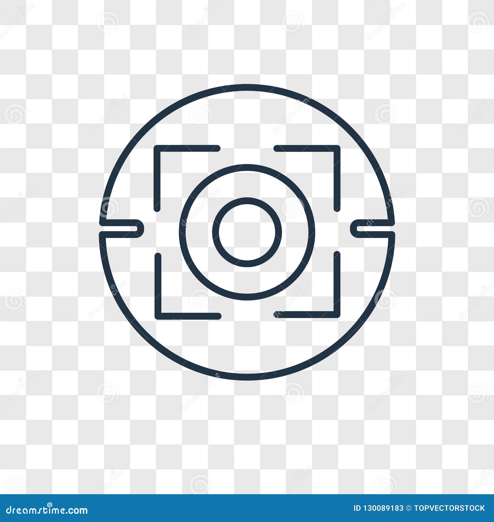 Focus Concept Vector Linear Icon Isolated on Transparent Background ...