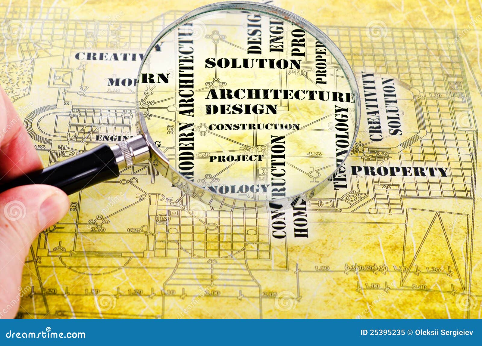 Focus on the design stock image. Image of magnifying - 25395235