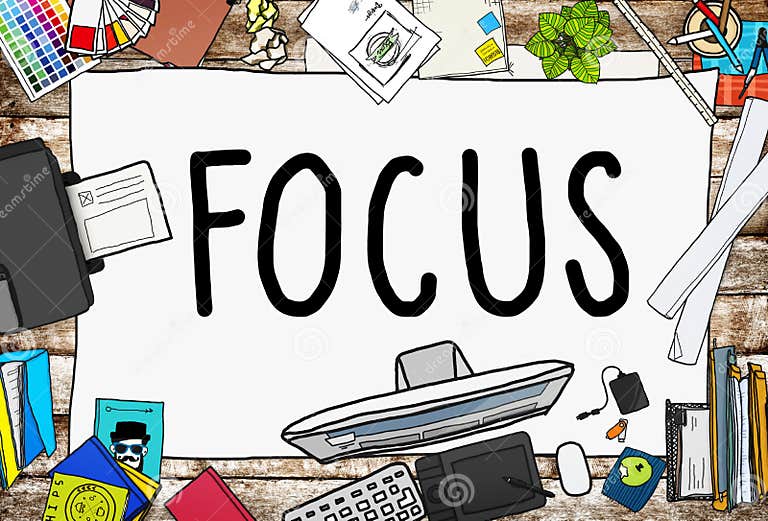 Focus Determine Centre Concentrate Point Concept Stock Illustration ...