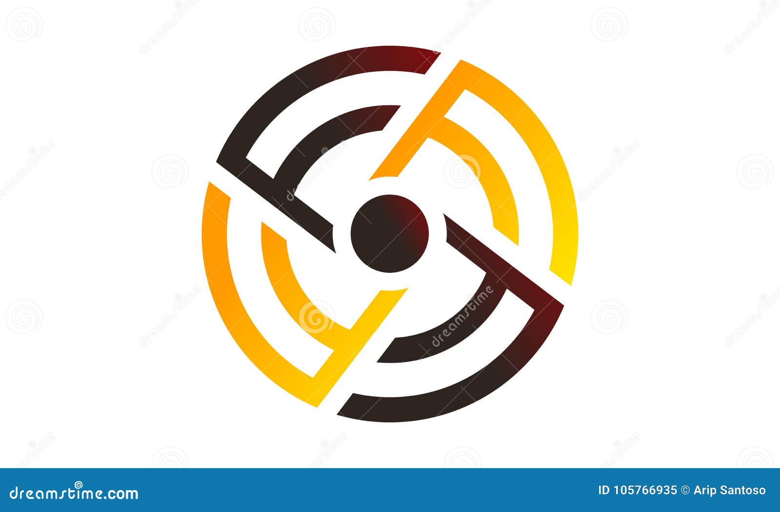 Focus Dynamic Rotation stock vector. Illustration of continuity - 105766935