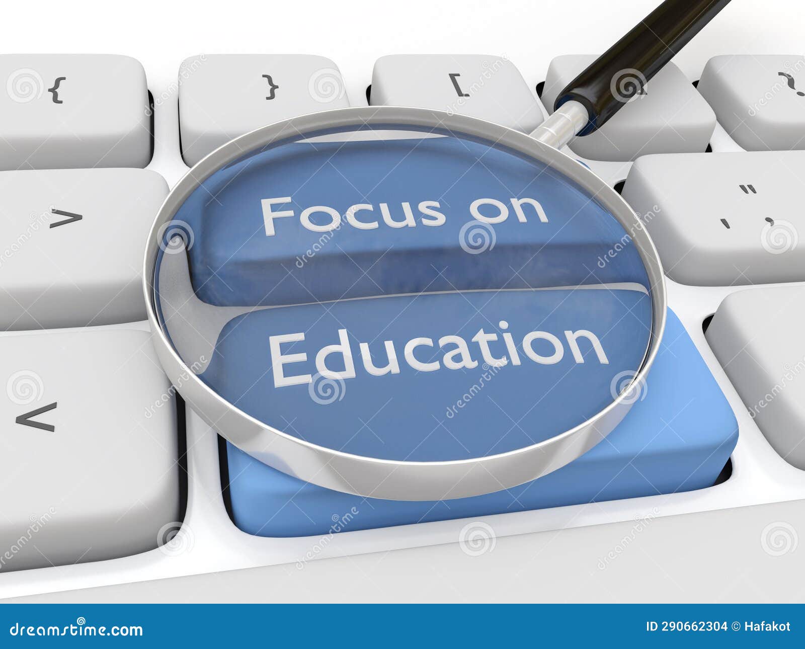 Focus on Education concept stock illustration. Illustration of keyboard ...