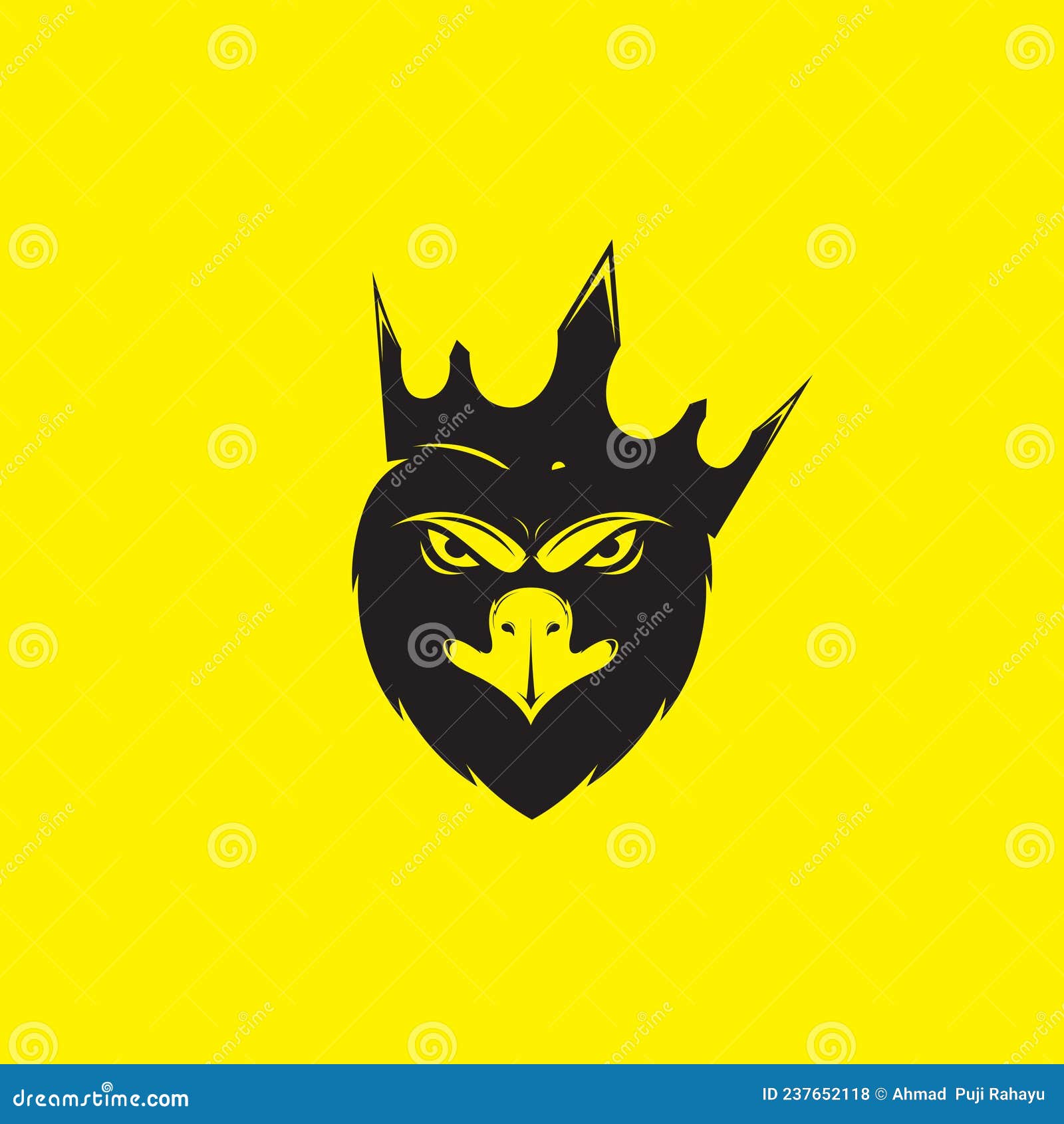Focus Face Eagle with Crown Logo Design Vector Graphic Symbol Icon Sign ...