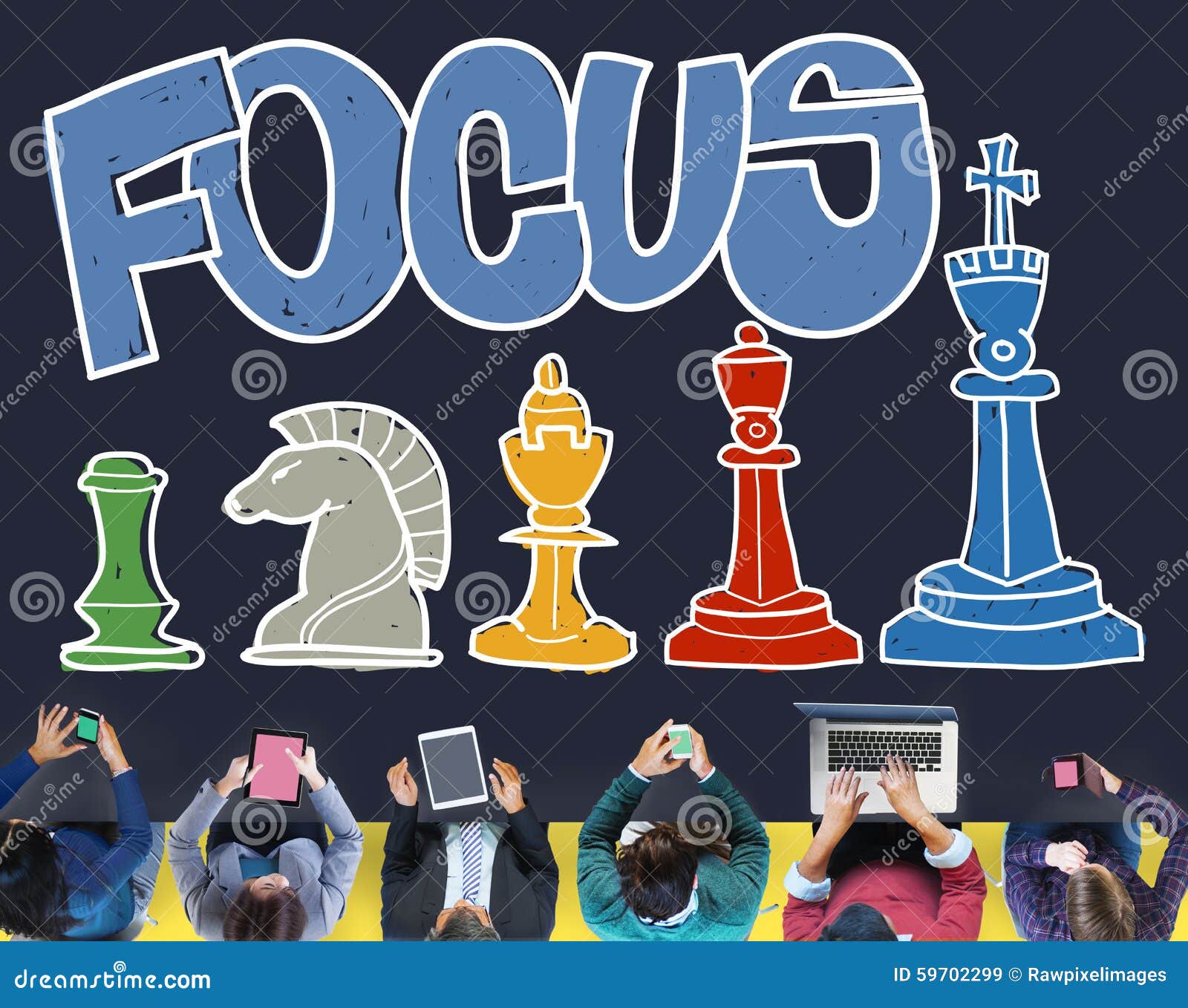Focus Focal Concentration Attention Concept Stock Illustration ...