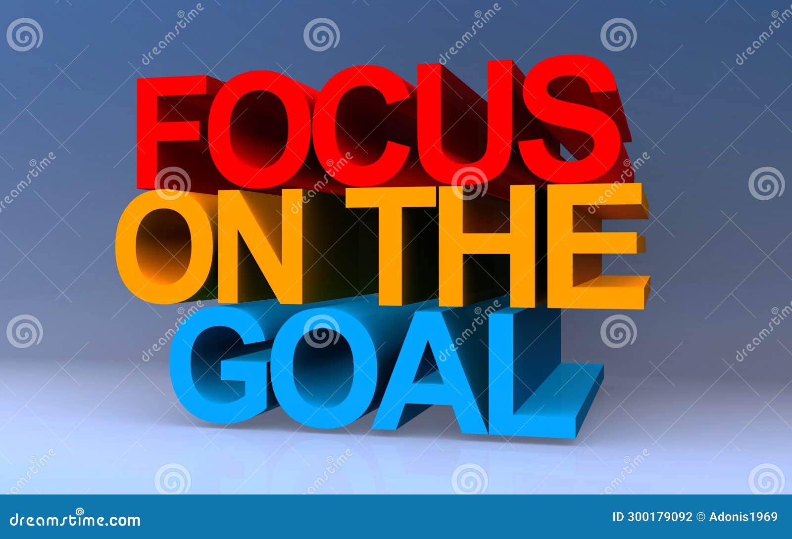 Focus on the goal on blue stock photo. Image of drive - 300179092