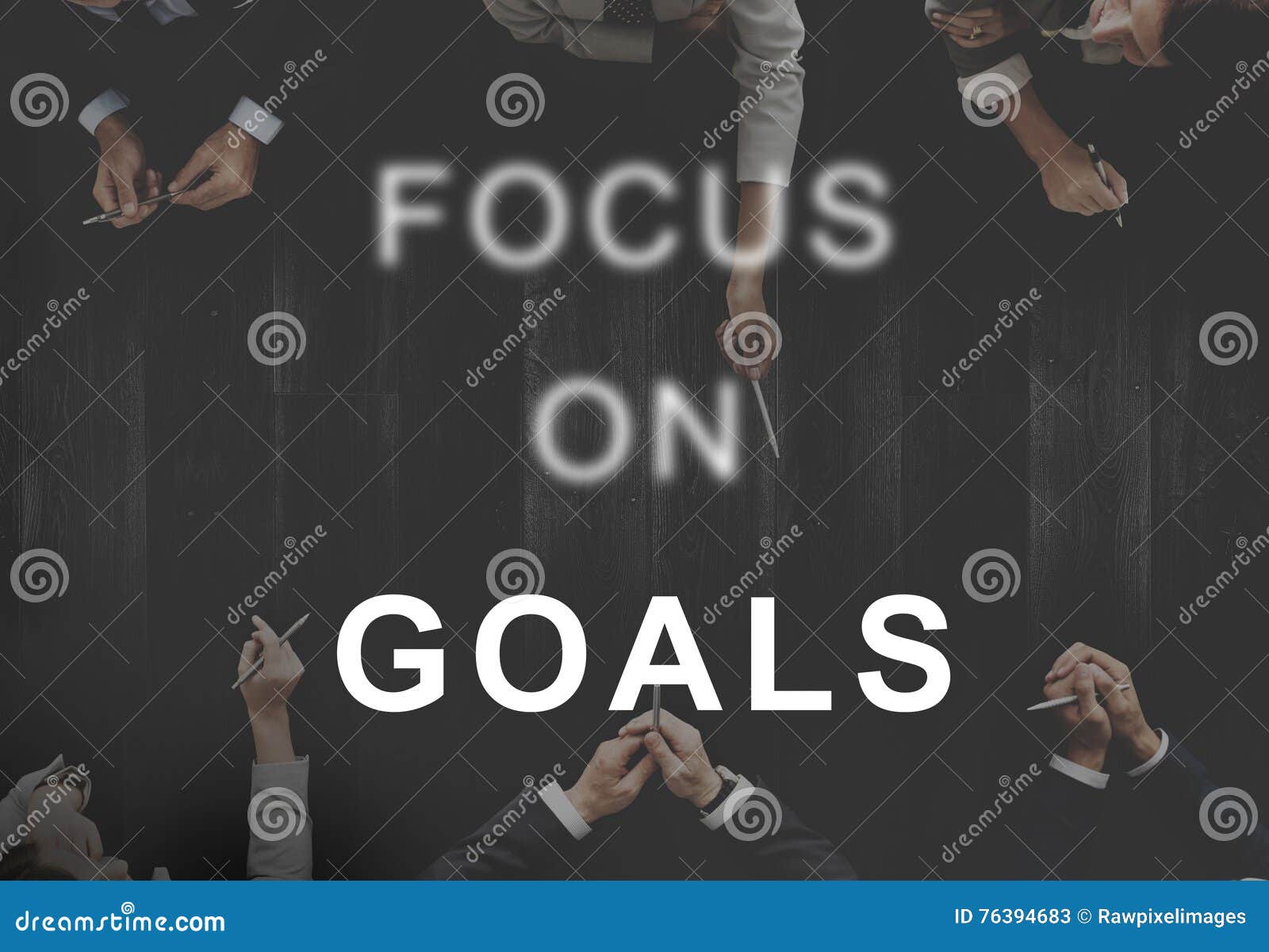Focus on Goals Text Graphics Concept Stock Image - Image of objective ...