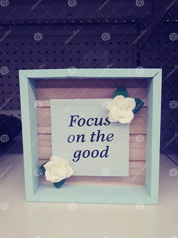 Focus on the good stock image. Image of drawing, font - 207395663